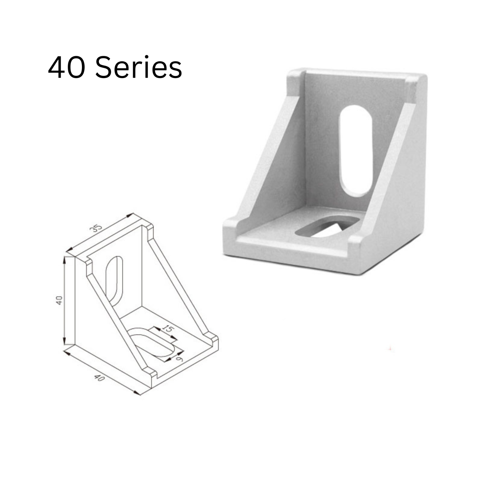 Aluminium Profile L Corner Joint 90 Degree Right Angle Bracket 20/30/4 ...
